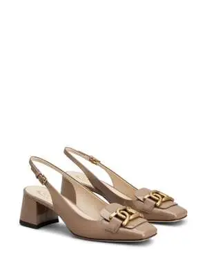 TOD'S 50mm Logo-engraved Pumps - Neutrals
