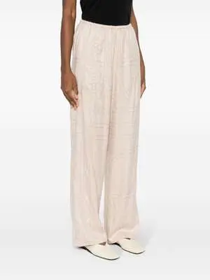 TOTEME Monogram Flannel Pajama Bottoms