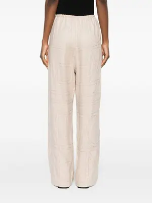 TOTEME Monogram Flannel Pajama Bottoms