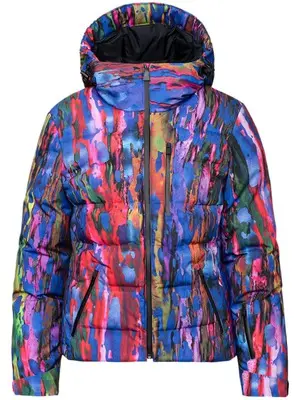 Aztech Mountain Nuke Abstract-print Padded Jacket - Blue