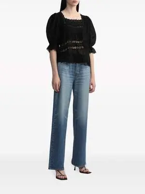 Rag & Bone Logan Mid-rise Wide-leg Jeans - Blue