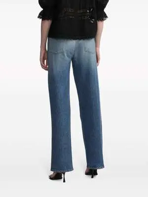 Rag & Bone Logan Mid-rise Wide-leg Jeans - Blue
