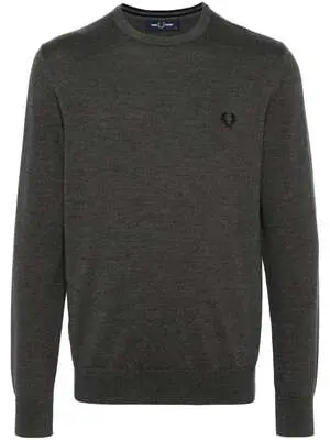 Fred Perry Logo-embroidered Mélange Jumper