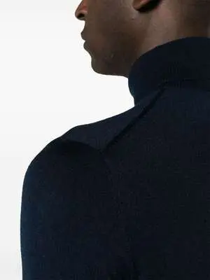 HACKETT LONDON Hackett Fine-knit Roll-neck Jumper - Blue