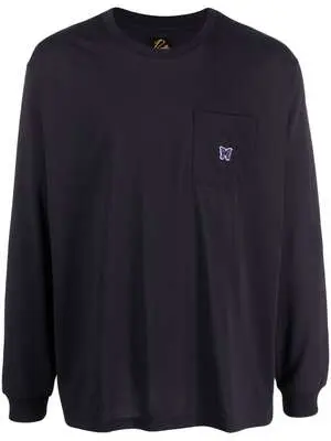 Needles Logo-appliqué Long-sleeve T-shirt - Purple