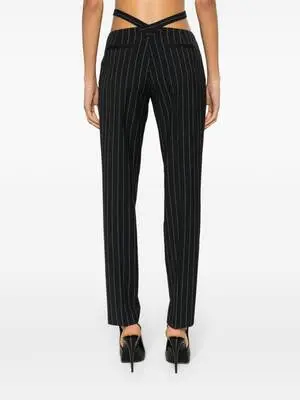 Attico Pinstriped Tailored Trousers - Blue