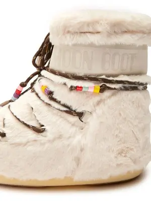 Moon Boot Icon Low Faux-fur Beaded Boots