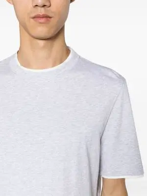 Brunello Cucinelli Layered-effect Cotton T-shirt - Grey