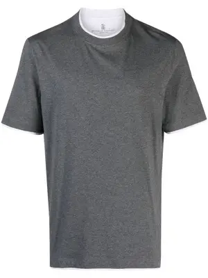 Brunello Cucinelli Layered-effect Cotton T-shirt
