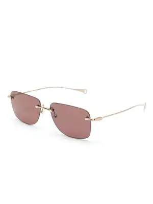 Dita Rimless Square-frame Sunglasses - Gold