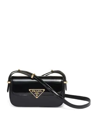 Prada Logo-plaque Leather Shoulder Bag