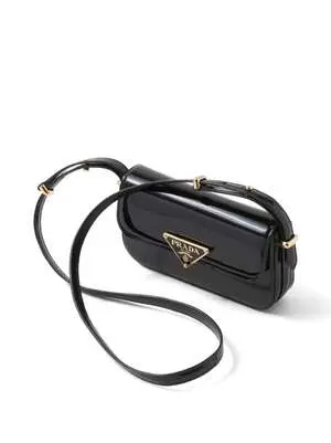 Prada Logo-plaque Leather Shoulder Bag