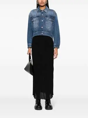 Alexander McQueen Cropped Denim Jacket
