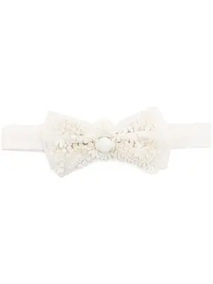 Biyan Bead-detailing Silk Bow Tie