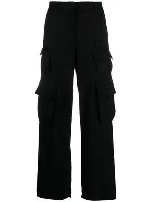 Off-white Mid Rise Pants For Women