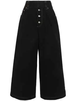 Gucci Logo-tag Wide-leg Jeans