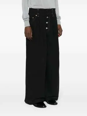 Gucci Logo-tag Wide-leg Jeans