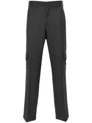 LARDINI Mid-rise Wool Cargo Trousers