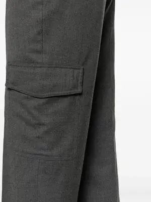 LARDINI Mid-rise Wool Cargo Trousers