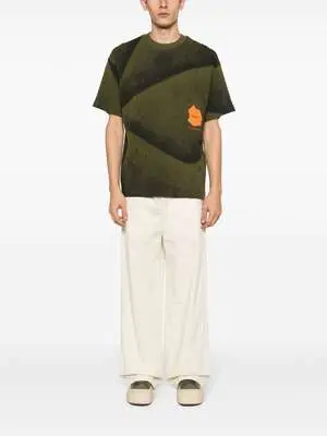 OBJECTS IV LIFE Waffle Logo-print T-shirt - Green
