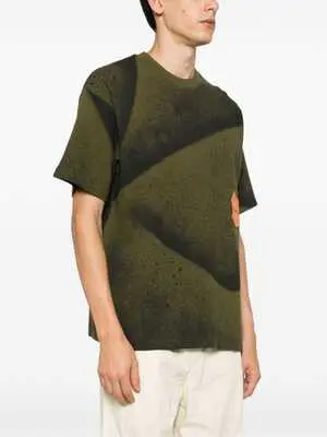 OBJECTS IV LIFE Waffle Logo-print T-shirt - Green