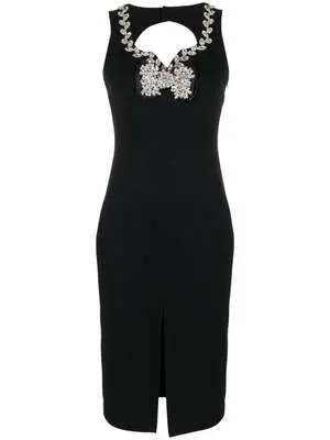 LOULOU Crystal-embellished Sleeveless Dress