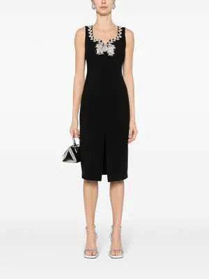 LOULOU Crystal-embellished Sleeveless Dress