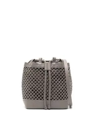 Brunello Cucinelli Monili Chain-net Leather Bucket Bag - Grey