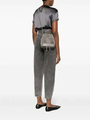 Brunello Cucinelli Monili Chain-net Leather Bucket Bag - Grey