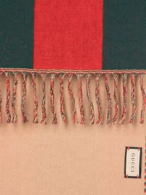 Gucci Logo-jacquard Web-stripe Scarf