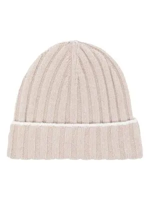 Brunello Cucinelli Contrasting-trim Cashmere Beanie