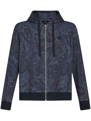Etro Paisley-print Zip-up Hoodie