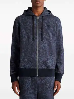 Etro Paisley-print Zip-up Hoodie