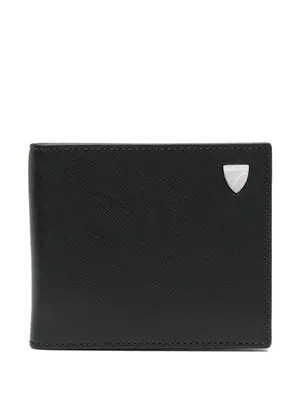 ASPINAL OF LONDON 6 Cc Logo-plaque Leather Wallet - Black
