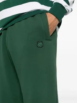 Maison Kitsuné Fox-appliqué Cotton Track Trousers