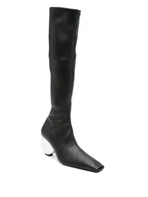 COURREGES Circle 90mm Faux-leather Knee-high Boots