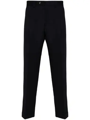 DELL'OGLIO Robert Mid-rise Straight-leg Trousers - Blue
