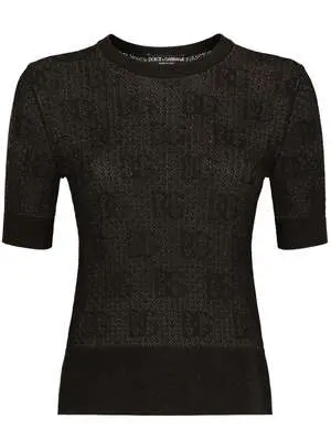 Dolce & Gabbana Monogram Jacquard Knit Top