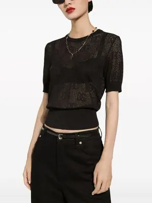 Dolce & Gabbana Monogram Jacquard Knit Top
