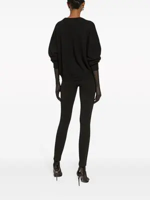 Dolce & Gabbana Logo-print Cashmere Jumper - Black