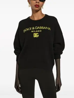 Dolce & Gabbana Logo-print Cashmere Jumper - Black