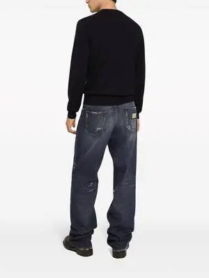 Dolce & Gabbana Logo-embroidered Virgin Wool Jumper