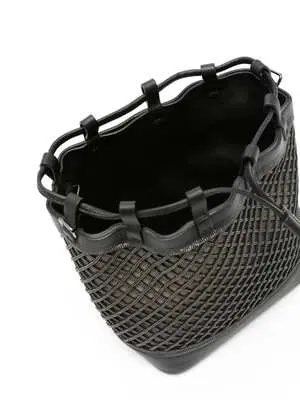 Brunello Cucinelli Monili Chain-embellished Bucket Bag - Black