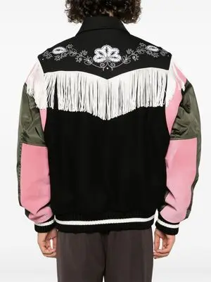 Dsquared2 Frayed-trim Bomber Jacket