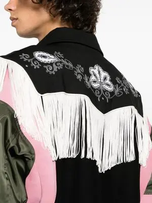 Dsquared2 Frayed-trim Bomber Jacket