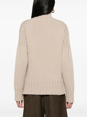 JIL SANDER Roll-neck Cashmere Jumper - Neutrals
