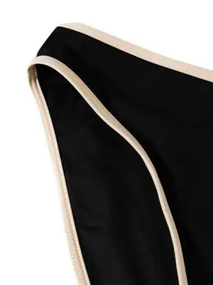 TOTEME Striped-edge Bikini Bottoms - Black