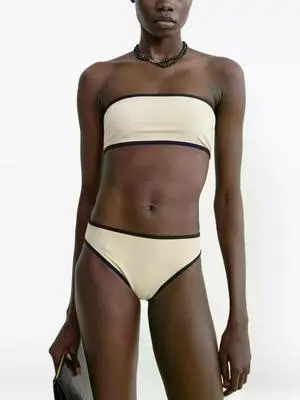 TOTEME TOTEME Striped-Edge Bikini Bottom Neutrals