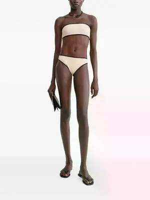 TOTEME Striped-edge Bikini Bottom - Neutrals