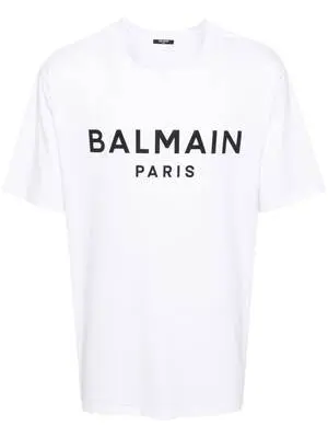 Balmain Logo-print Cotton T-shirt - White